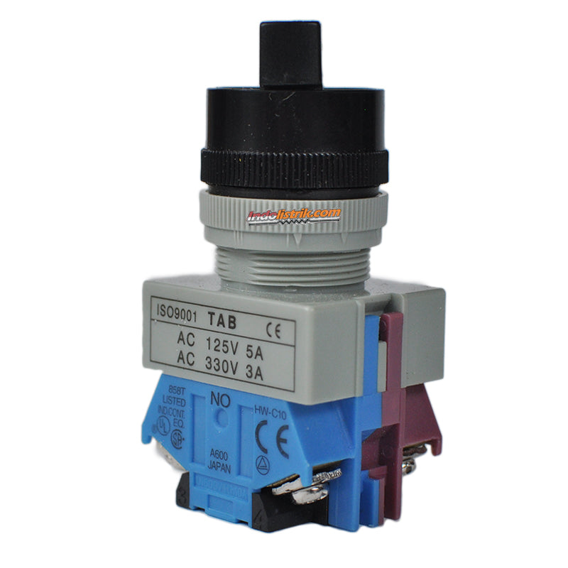 Jual TAB Selector Switch 3 posisi Stay Put 22mm XPB22 22A-11X/31 Murah ...